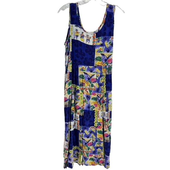 Jams World | Dresses | Vintage Jams World Colorful Hawaiian Maxi Dress ...